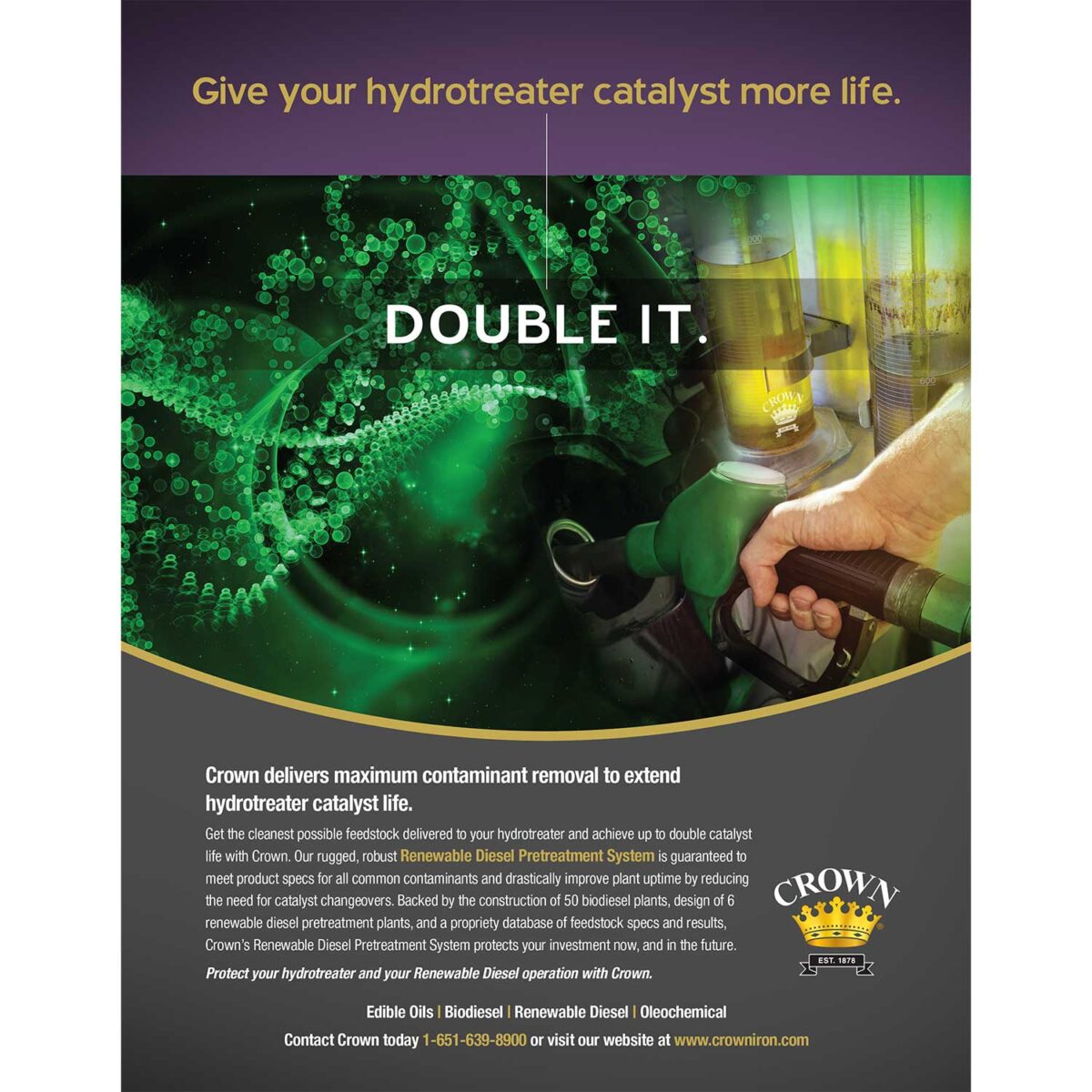 Crown Renewable Diesel Pretreatment Print Ad – CPM MAM